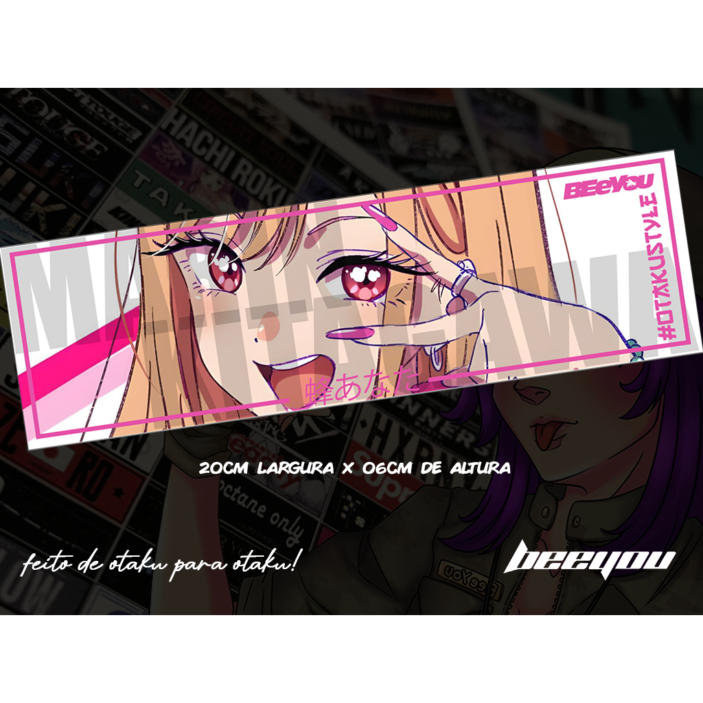 Adesivo Decorativo para Carro - Slap Sticker JDM Euro - Waifu, Anime ...