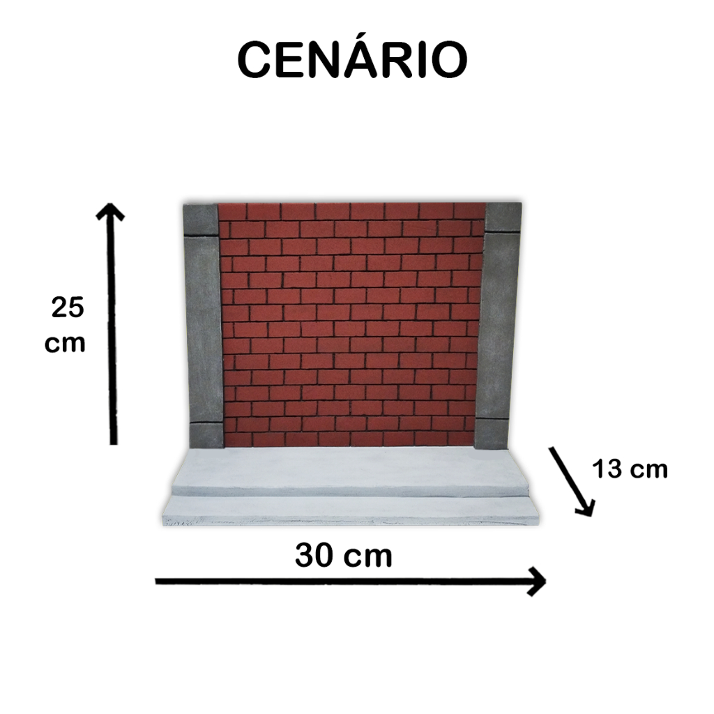 Cenário / Diorama Parede Tijolos Vermelho Com Pilares Ideal Para Action ...