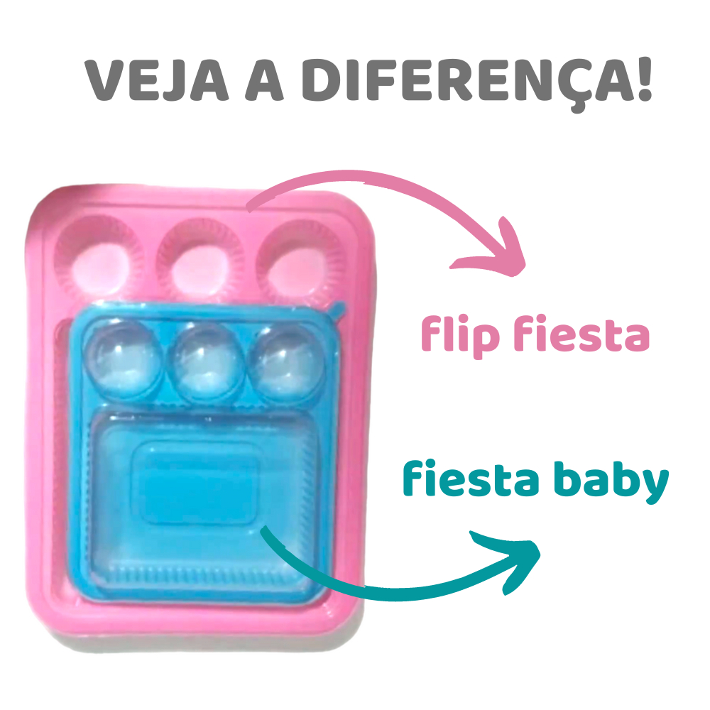 15un Embalagem Flip Fiesta Baby Pequena ou Grande Festa na Escola ...