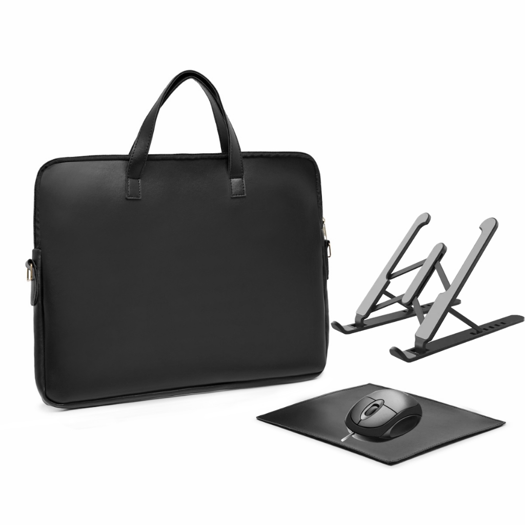 Kit Capa De Notebook + Mouse Optico + Suporte de notebook + Mouse Pad ...