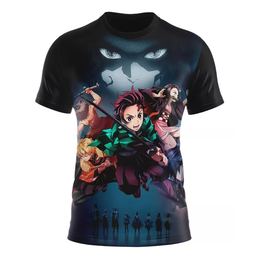 Camisa Camiseta Full 3d Mockup Demon Slayer Filme Anime serie | Shopee ...