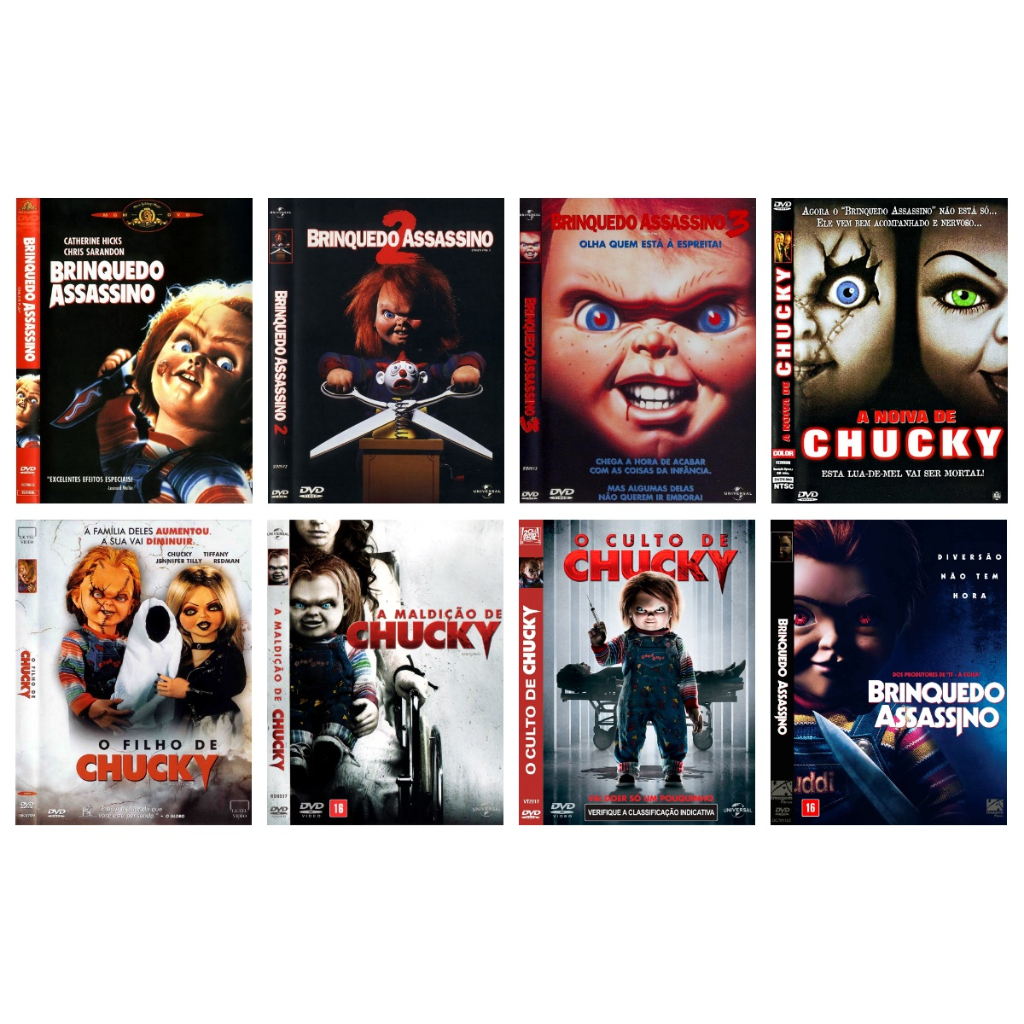Coleção Dvds Filmes - Brinquedo Assassino ( Chucky ) | Shopee Brasil