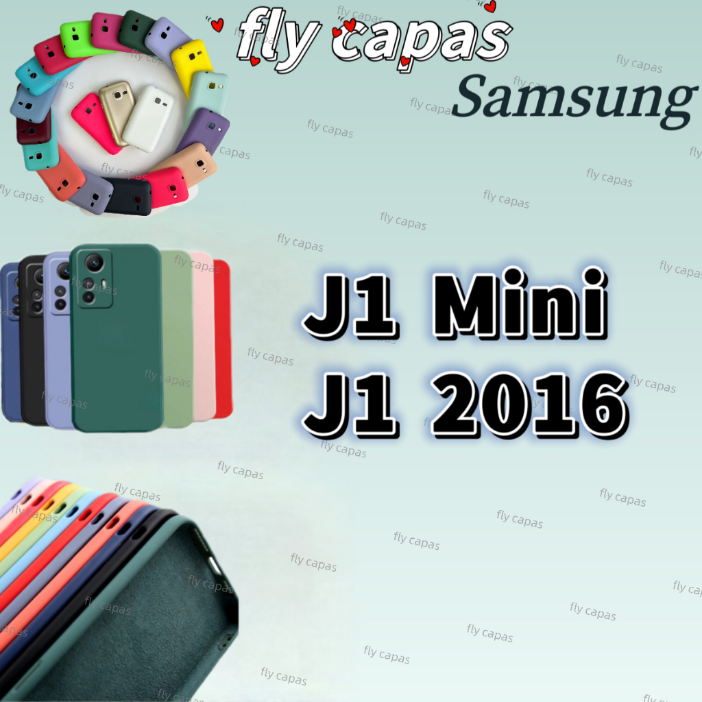 Capinha Para Samsung J1 Mini / J1 2016、Capa Case Silicone Aveludada Colorida e capa de ...