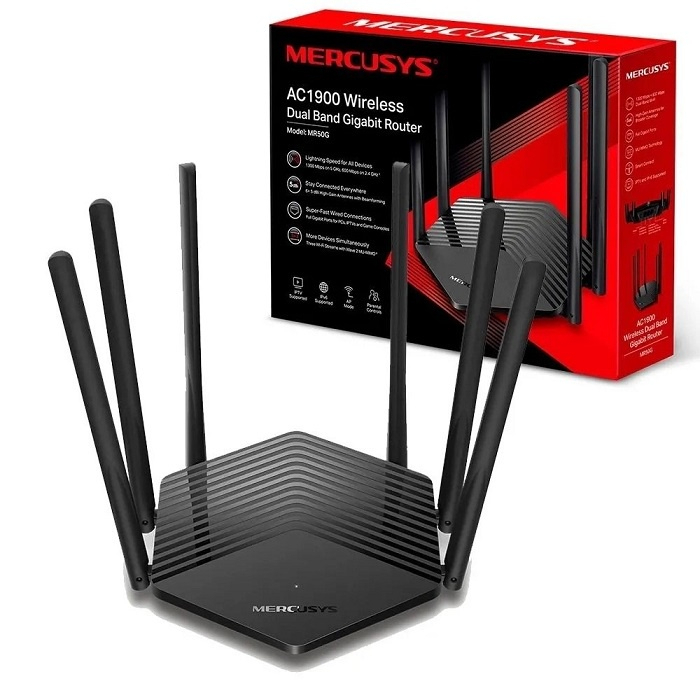 Roteador Mercusys MR50G Gigabit Dual Band AC1900 Wireless 6 Antenas ...