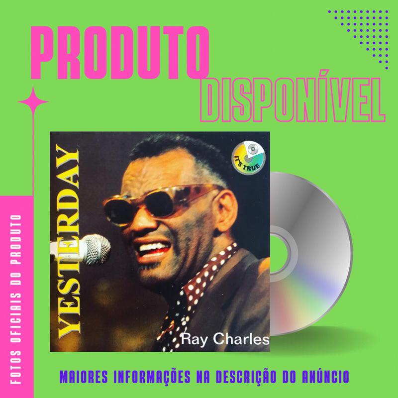 CD RAY CHARLES - YESTERDAY | Shopee Brasil