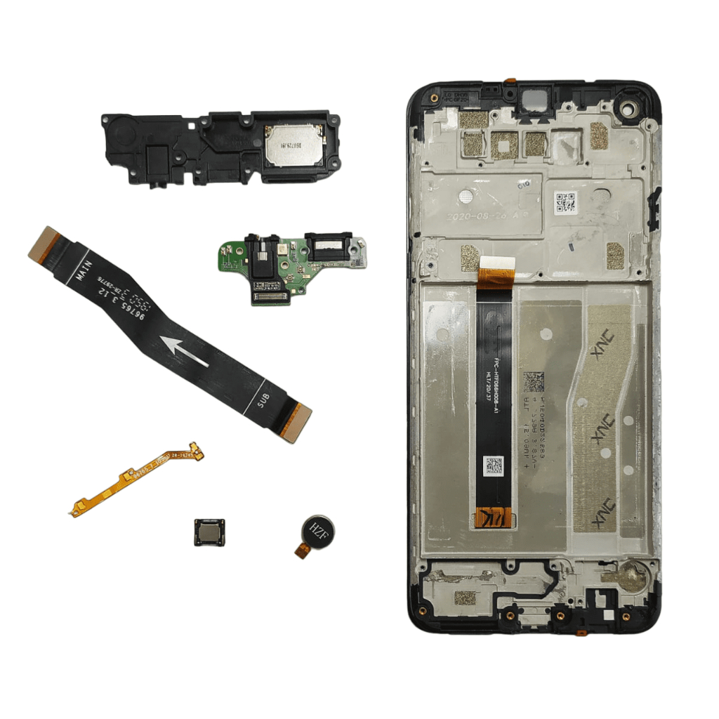 Frontal lcd touch compatível LG K51s LM K510 C/ compone ntes completa ...