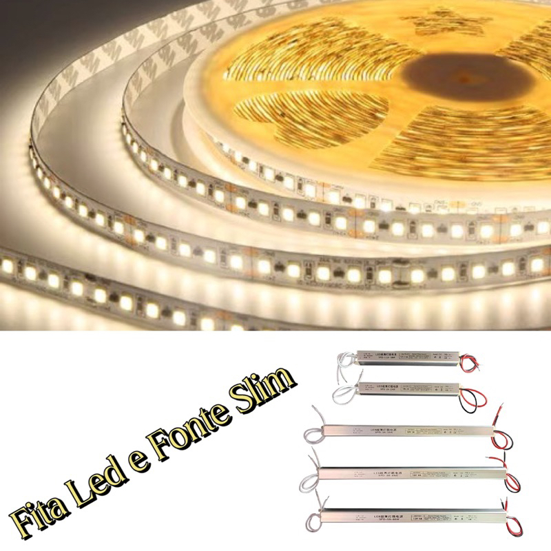 Fonte Slim 12V 2A 3A 5A 10A Para Fita Led Perfil Mangueira - Faz a Boa!