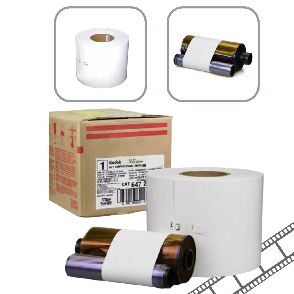 Kit Papel Fotográfico E Ribbon Impressão Kodak 7000 - 1140 fotos 10x15 ...