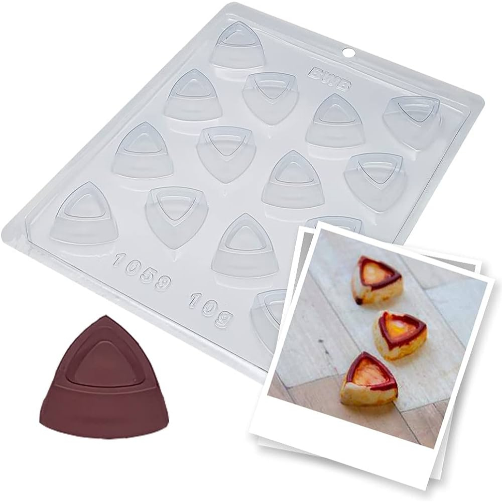 Forma p/ Chocolate Simples - Bombom Triângulo BWB Cod: 1059 | Shopee Brasil