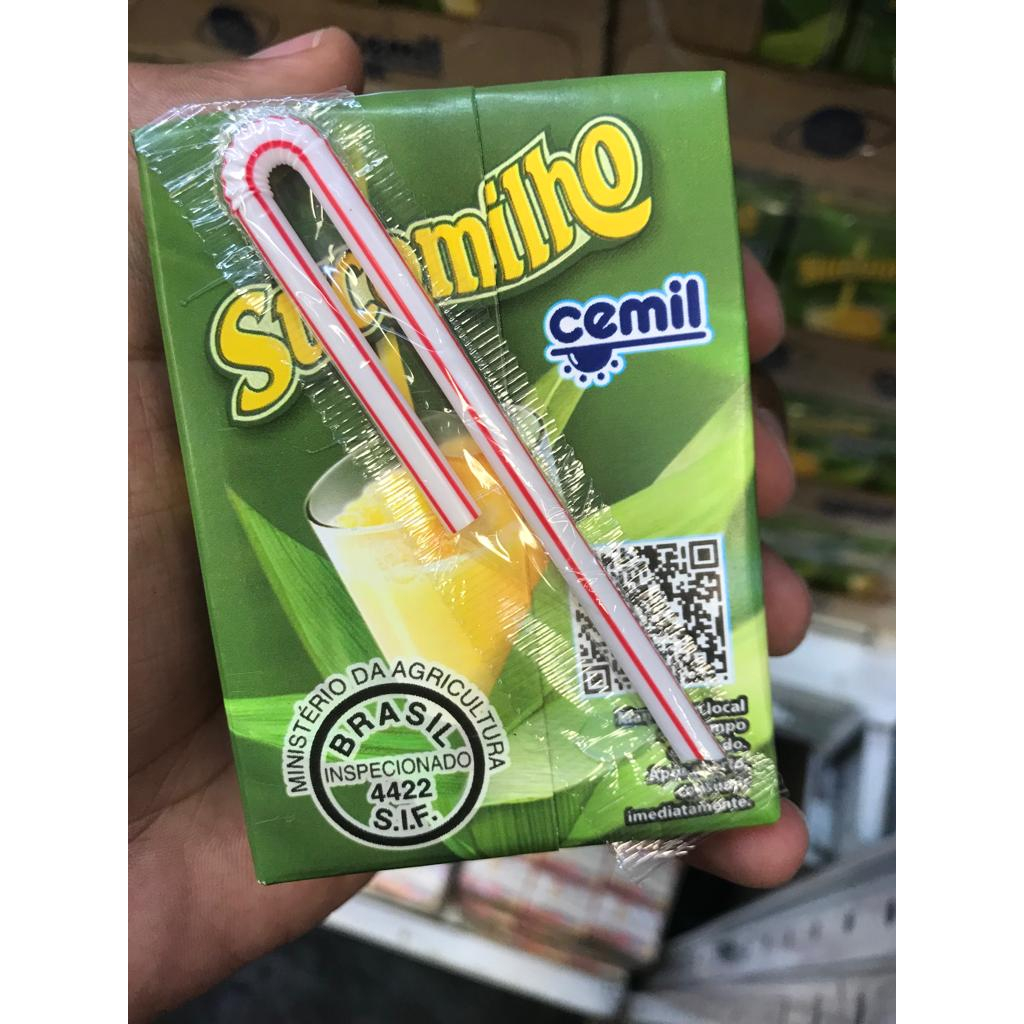 Suco Sucomilho Cemil 200 ml (Lanche) (Kit com 09 Uni.) | Shopee Brasil