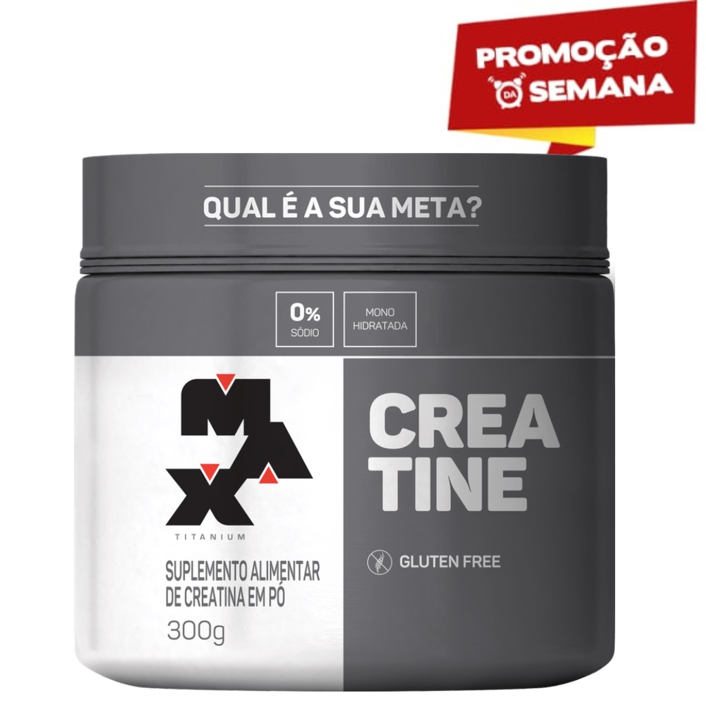 Creatina Max Titanium Pura Monohidratada Todos Os Tamanhos 100g, 150g ...
