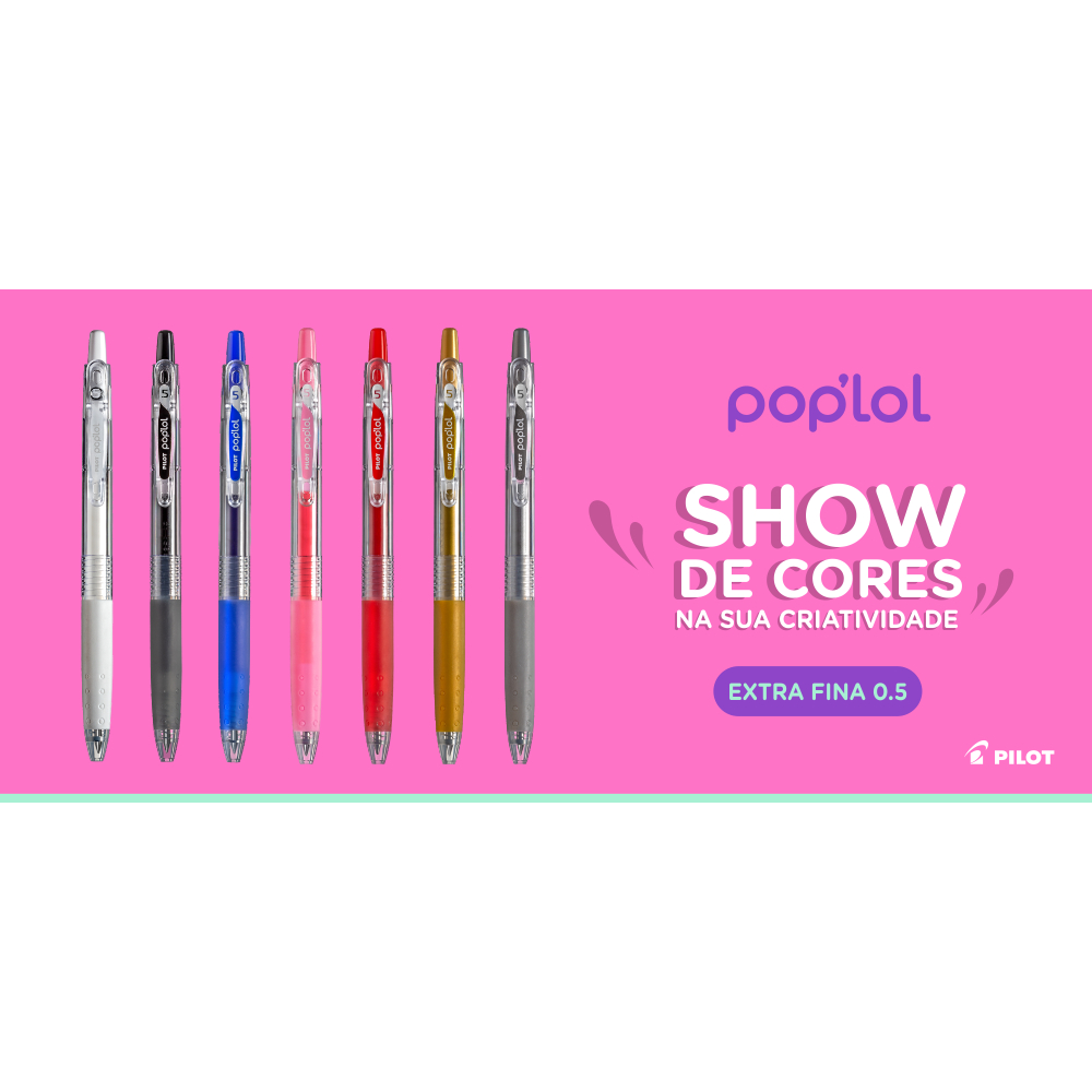 Caneta PopLol 0.5mm - PILOT PEN - CORES CLÁSSICAS | Shopee Brasil
