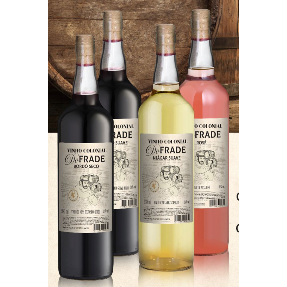 Vinho do Frade Diversos - 980ml Colonial (VINHO DO SUL) | Shopee Brasil