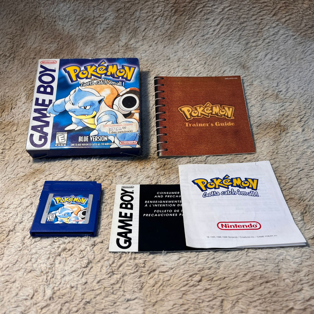 Nintendo Game Boy Pokemon Blue CIB Na CAIXA | Shopee Brasil