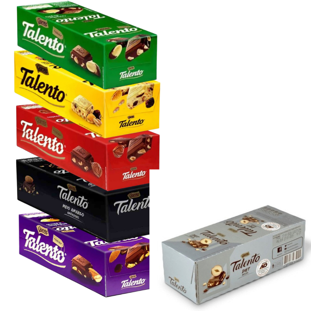 Chocolate Talento Garoto 25g Diversos Sabores Display C/15 Unidades ...