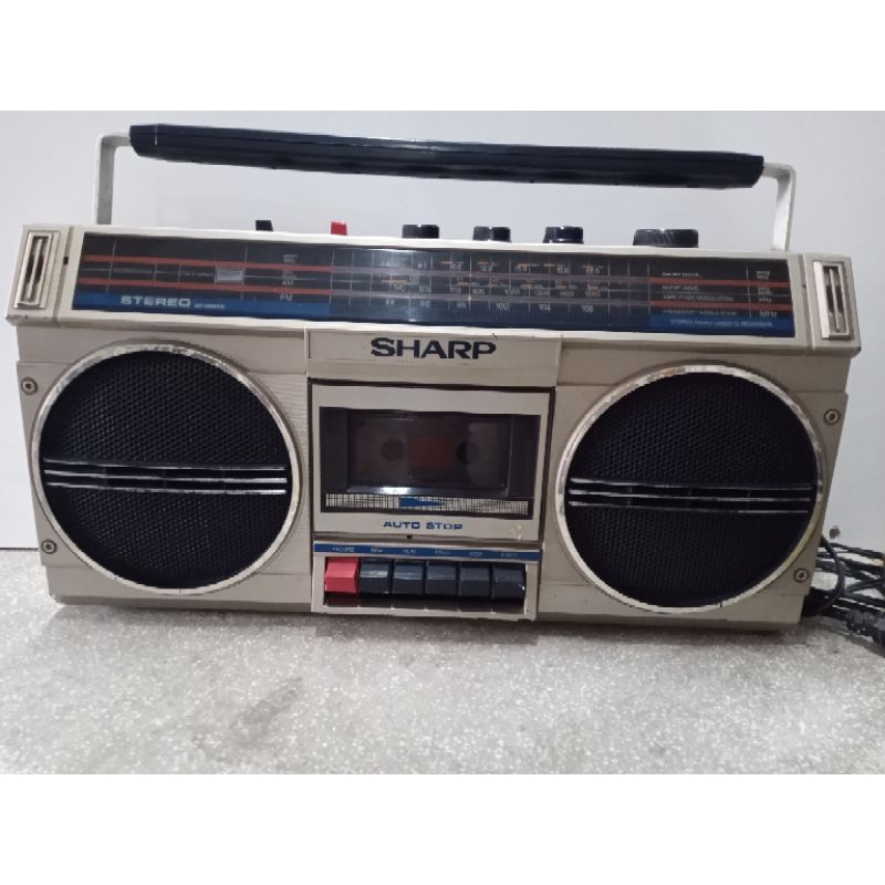 Rádio Sharp boombox Mod GF 4343B | Shopee Brasil