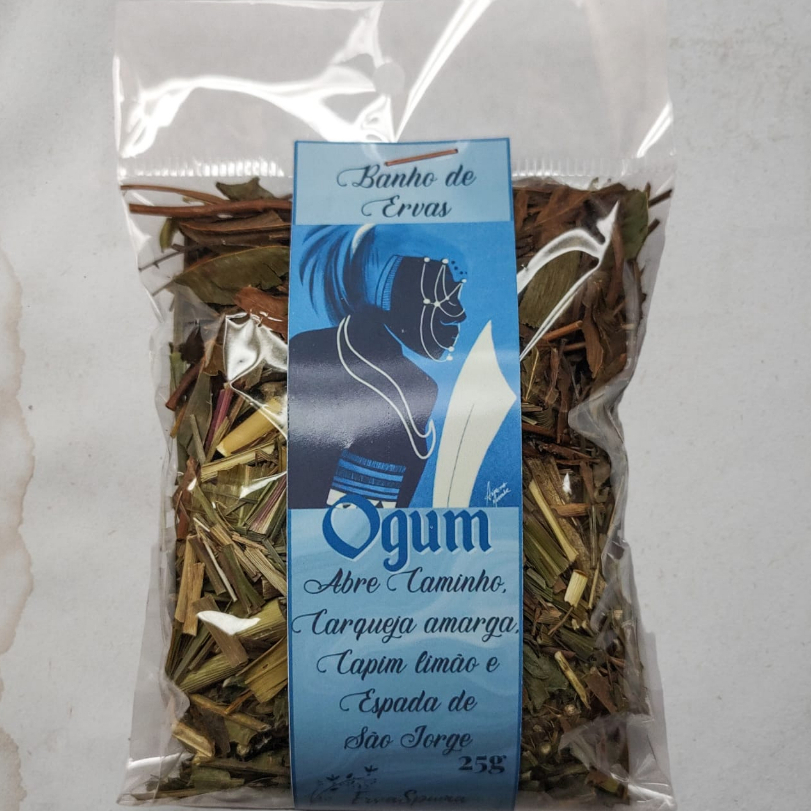 Banho de Ervas Ogum - Abre Caminho, Carqueja Amarga, Capim Limão e ...