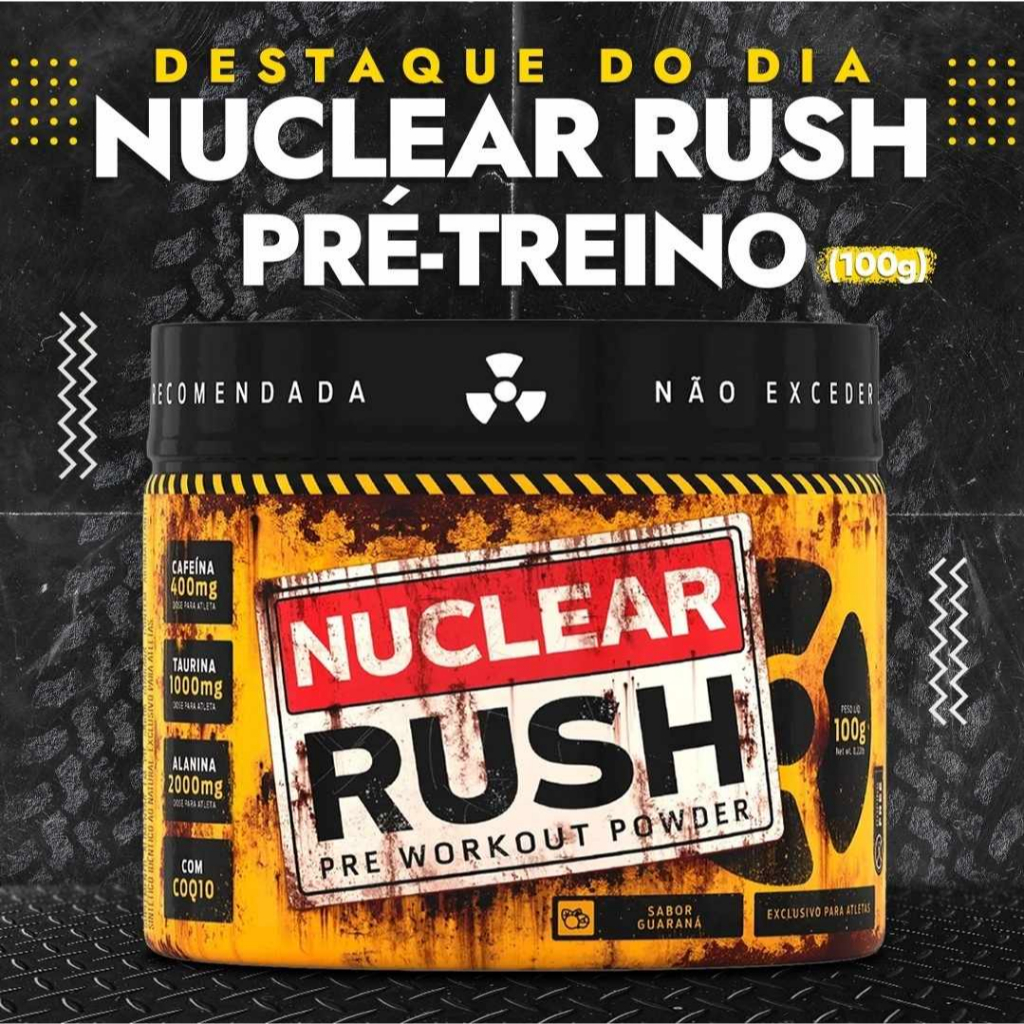 Nuclear Rush 100g Body Action Pré Treino Pretreino Pre Workout | Shopee ...