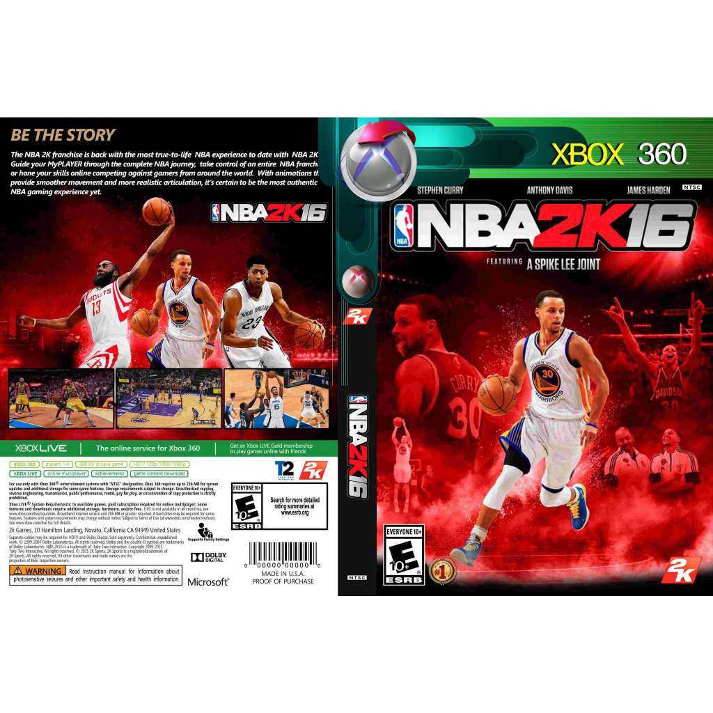 Nba 2k16 P/ XBOX360 (LTU/LT/JTAG/RGH) | Shopee Brasil