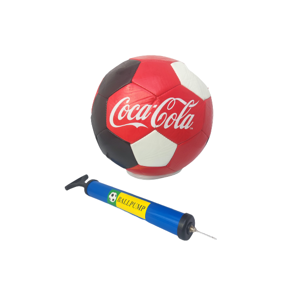 BOLA DE FUTEBOL COCA COLA SEMI PROFISSIONAL NUMERO 5 + bomba | Shopee ...