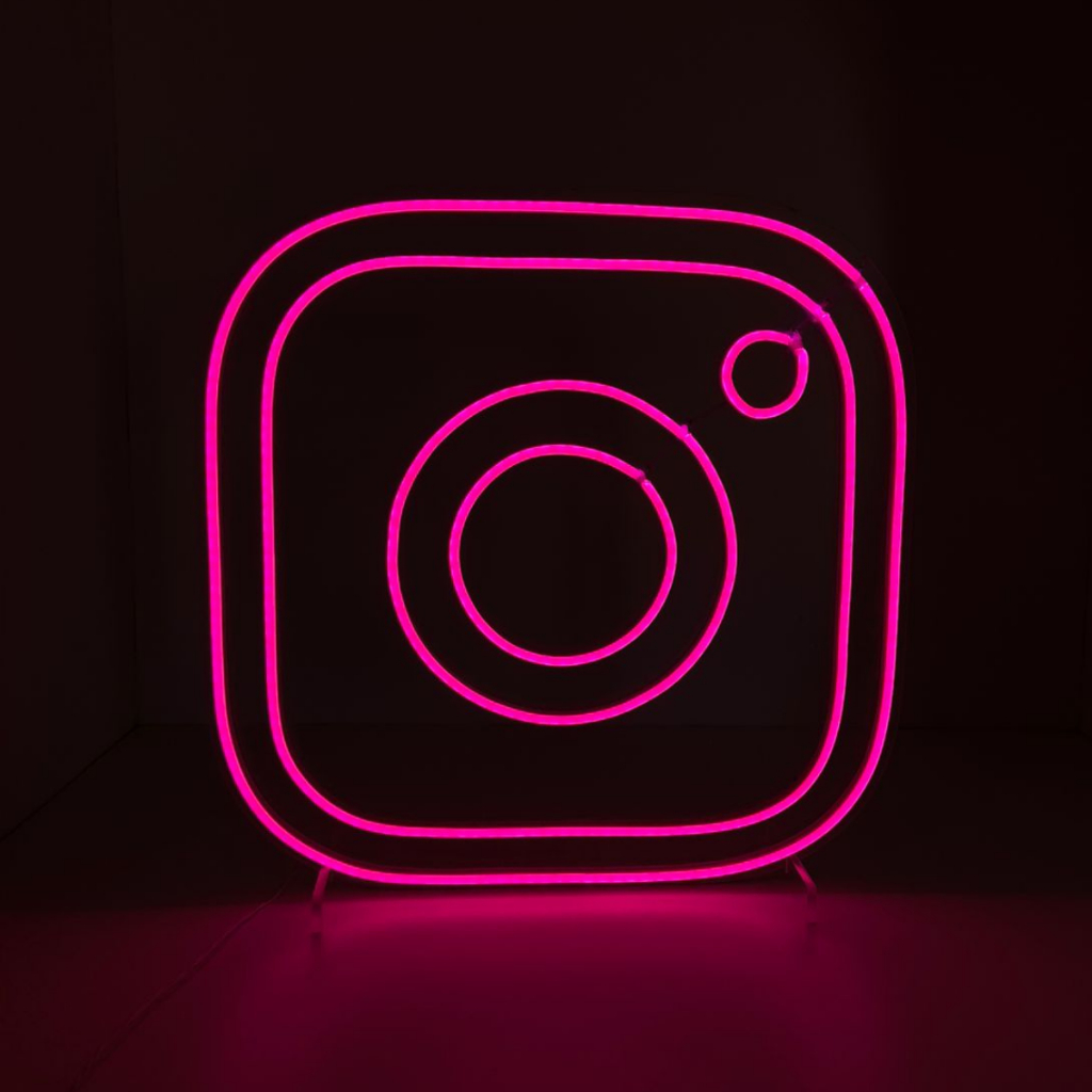 Painel Neon Led - Instagram - 40x40cm Eventos E Festas | Shopee Brasil