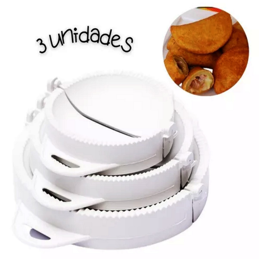 Kit 3 Fechador Modelador Forma Forminha Cortador De Pastel E Risoles ...
