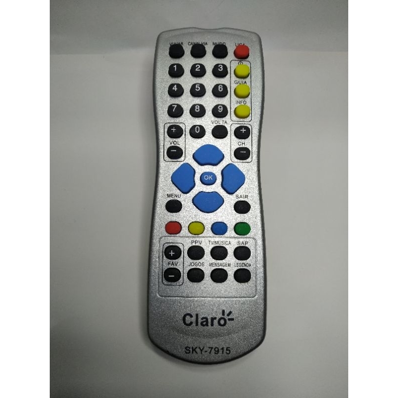 Controle Remoto Receptor Claro Tv Hd Via Embratel Sky-7915 | Shopee Brasil Controle Remoto Receptor Claro Tv Hd Via Embratel Sky-7915 | Shopee Brasil