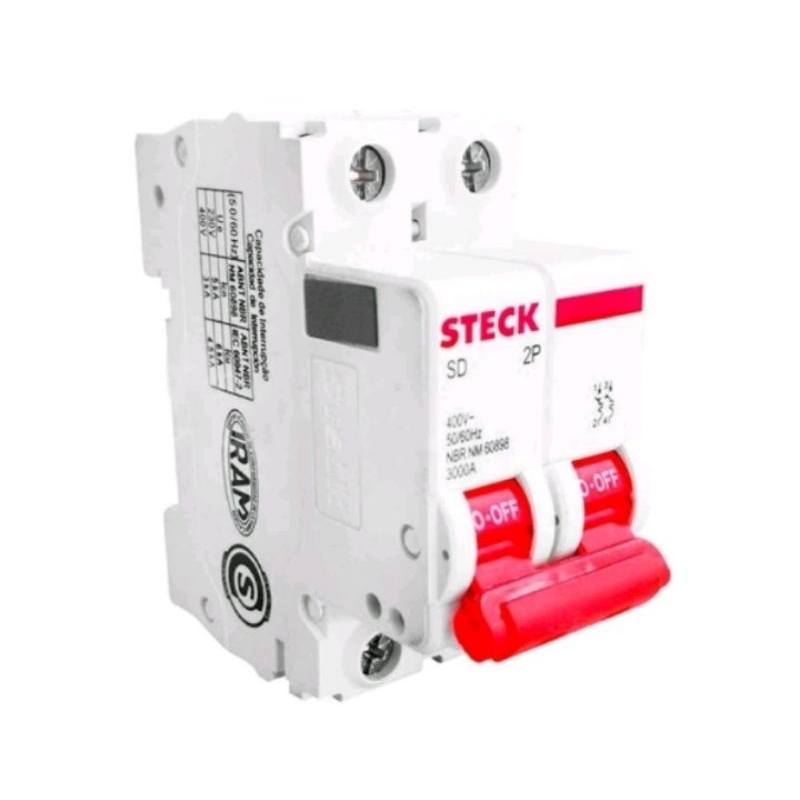 Disjuntor Bifásico Steck 2 Polos 32a Curva C - 01 Unidade | Shopee Brasil