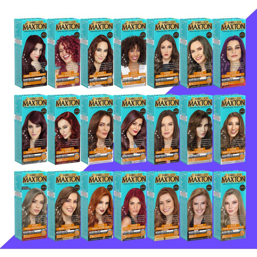 Tinta Para Cabelo Maxton 50g Diversas Cores | Shopee Brasil
