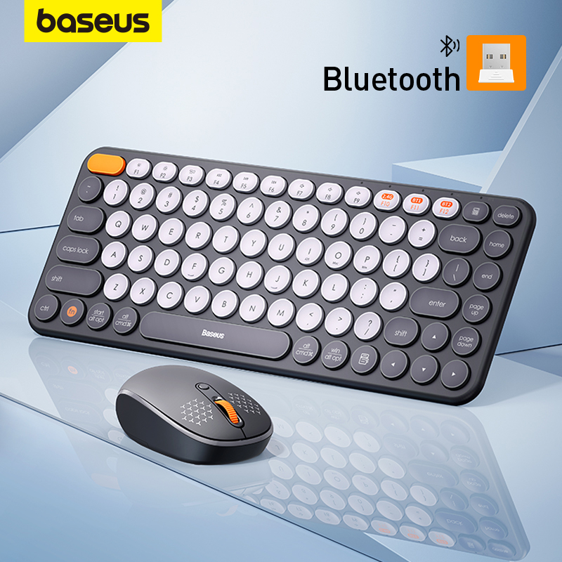 Kit Teclado e Mouse Baseus Sem Fio Wireless e Bluetooth | Shopee Brasil