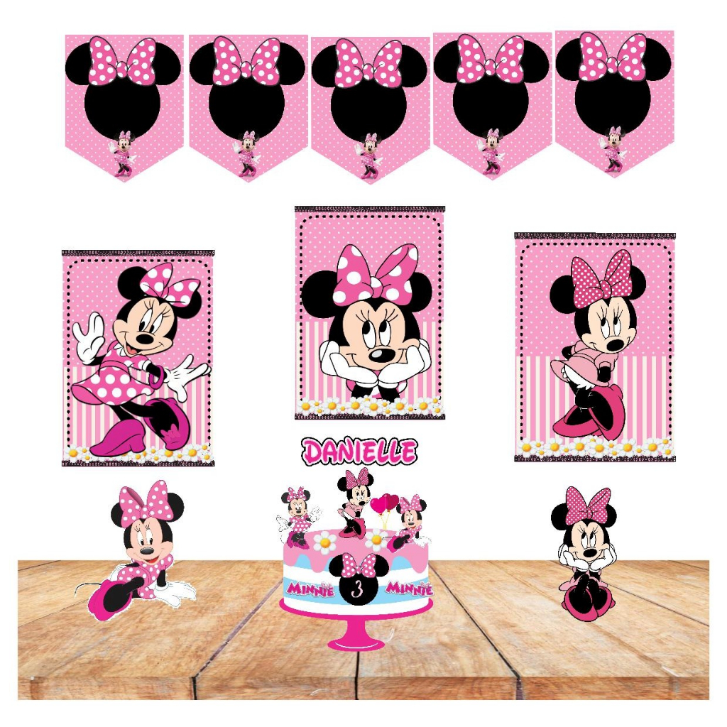 Kit festa em casa Minnie Mouse | Shopee Brasil