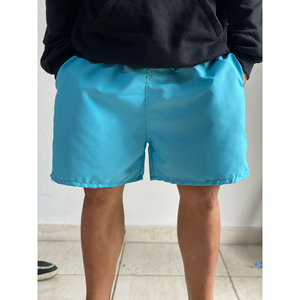 Shorts Mauricinho Elástico Moda Praia Academia Corrida Bermudas Preto ...