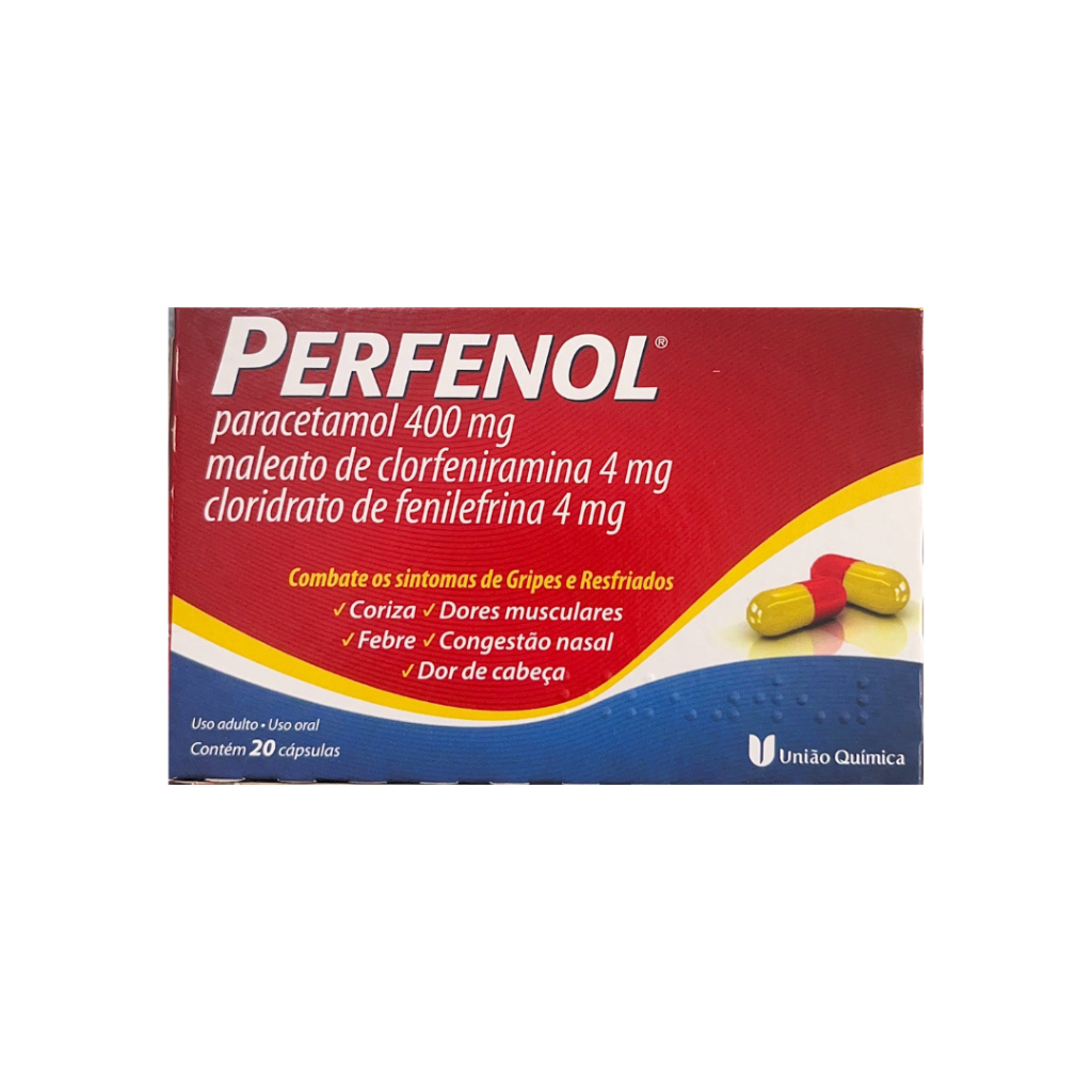Perfenol Paracetamol 400mg/Maleato de clorfeniramina 4mg/Cloridrato de ...