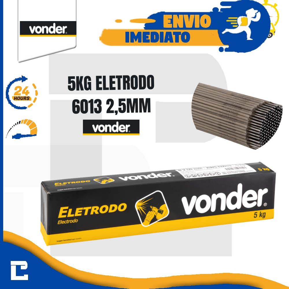 Eletrodo 2,5mm 6013 Vonder Caixa 5KG Solda Eletrica Cinza | Shopee Brasil