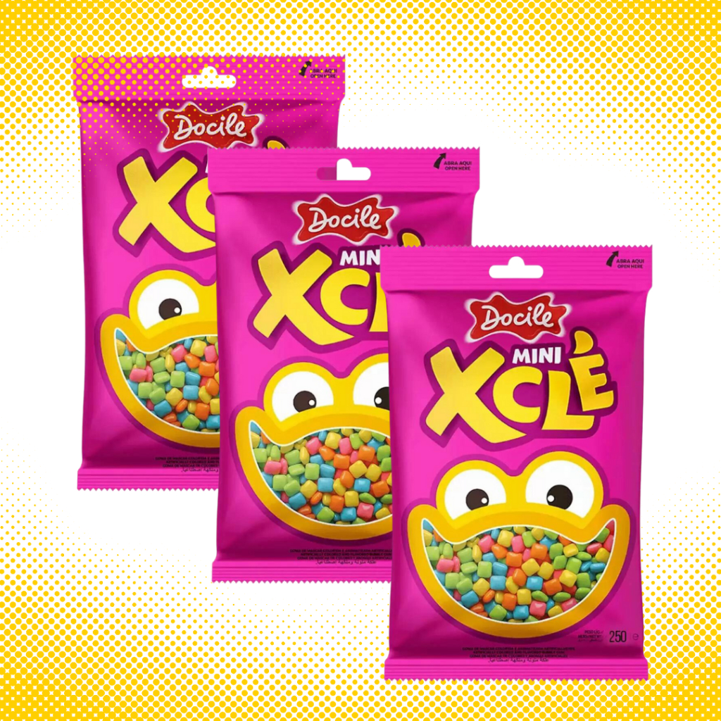 Kit 3 Pacotes de Xclé - Mini chiclete para festa - Chiclete tutti ...
