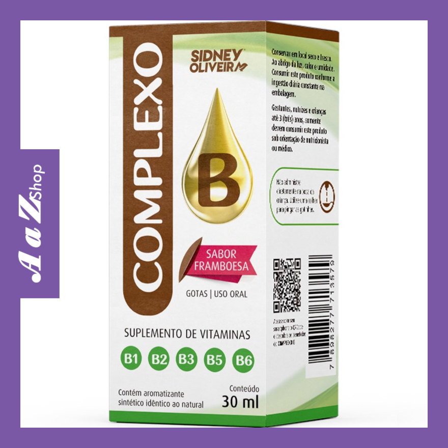 Complexo B Gotas Sabor Framboesa Sidney Oliveira 30ml | Shopee Brasil