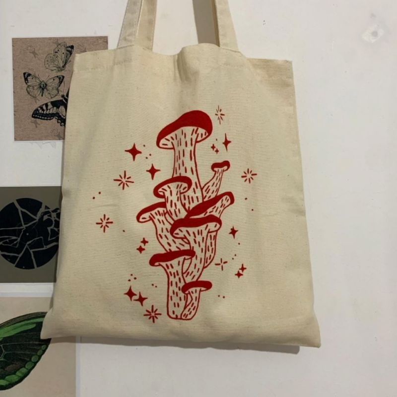 Bolsa Ecobag cogumelo vermelho aesthetic | Shopee Brasil