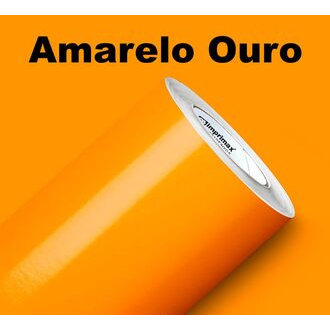 Vinil Adesivo Amarelo Ouro 1MetroX50cm Para Silhouette, Balão, Recorte Eletronico, Envelopamento ...