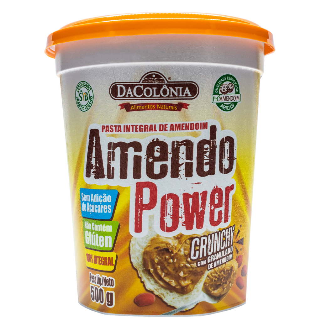 Amendo Power Pasta de Amendoim Crunchy Granulado Dacolônia 500g ...