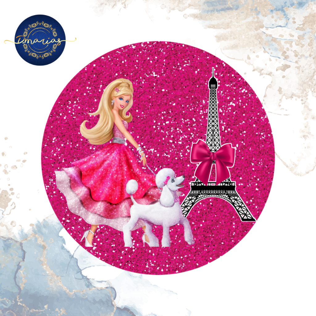 Painel de Festa Circular Barbie | Shopee Brasil