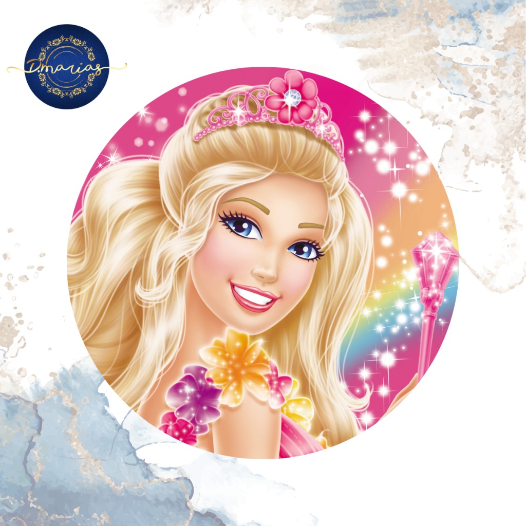 Painel de Festa Circular Barbie | Shopee Brasil