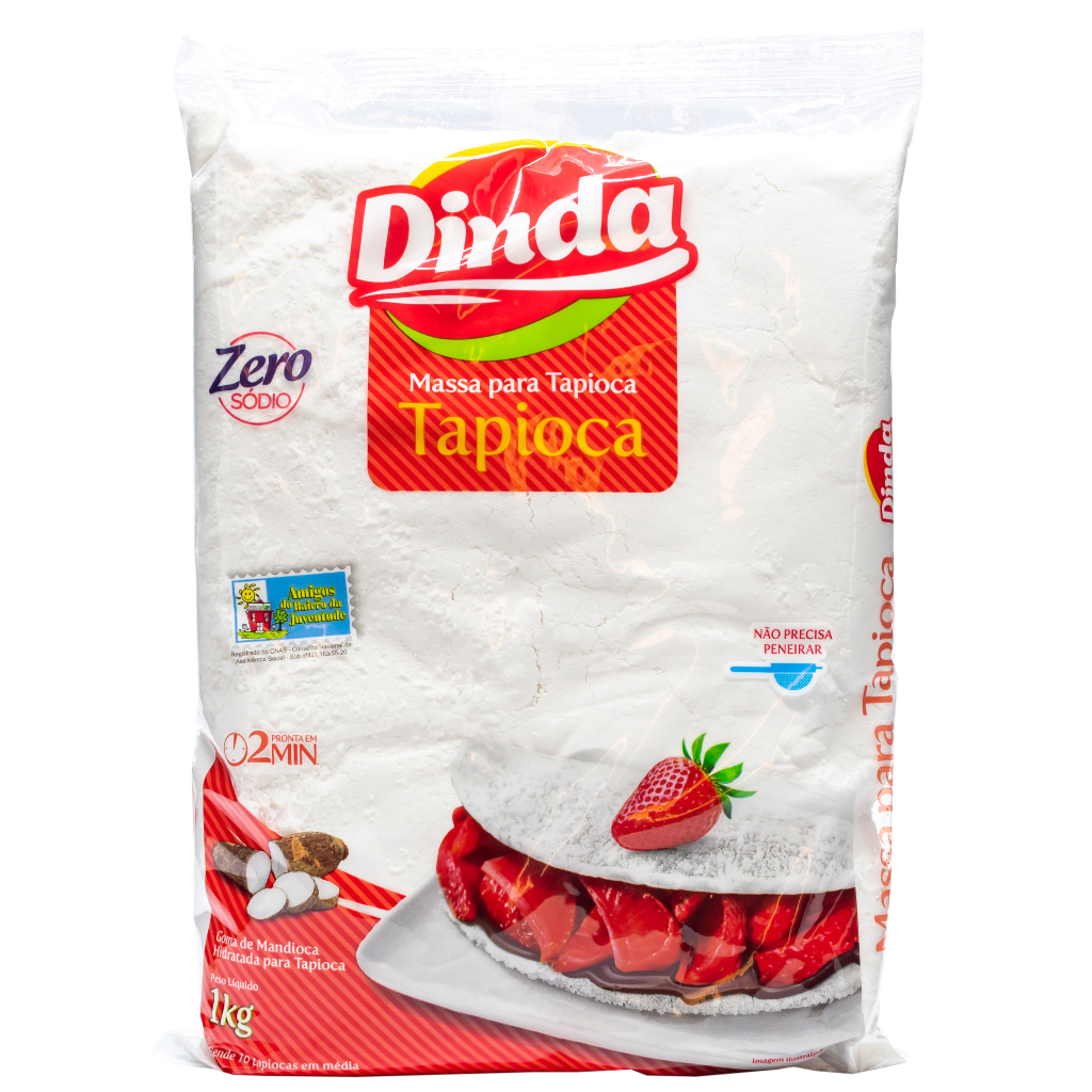 Massa Pronta Para Tapioca 1kg - Dinda | Shopee Brasil