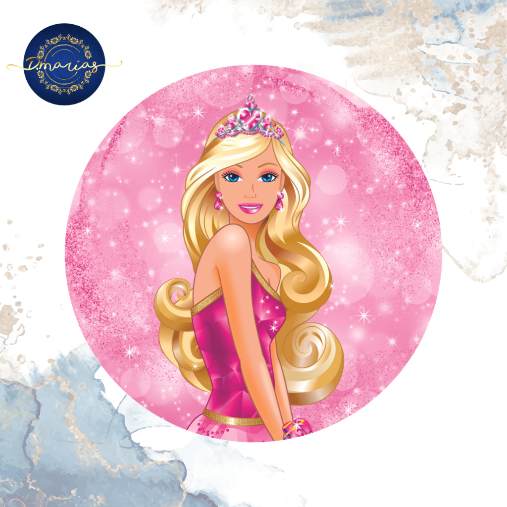 Painel de Festa Circular Barbie | Shopee Brasil