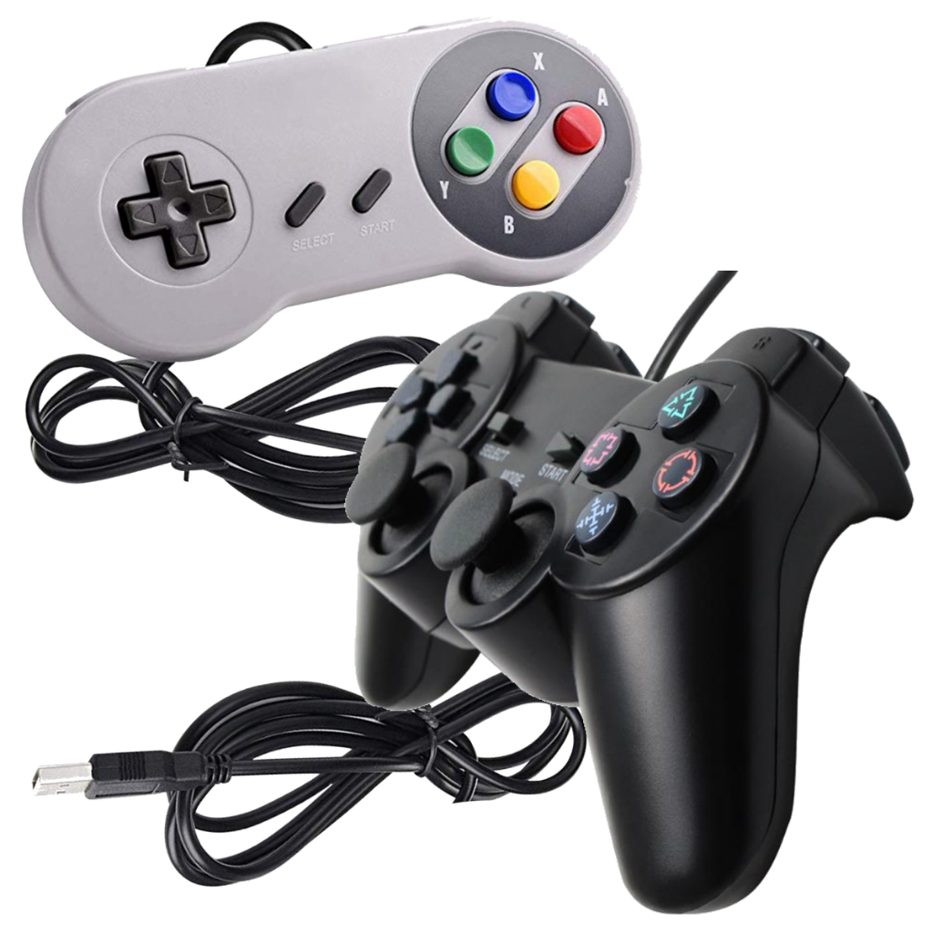 Super Kit 2x Controles USB Joystick Games Retro Computador Raspberry ...
