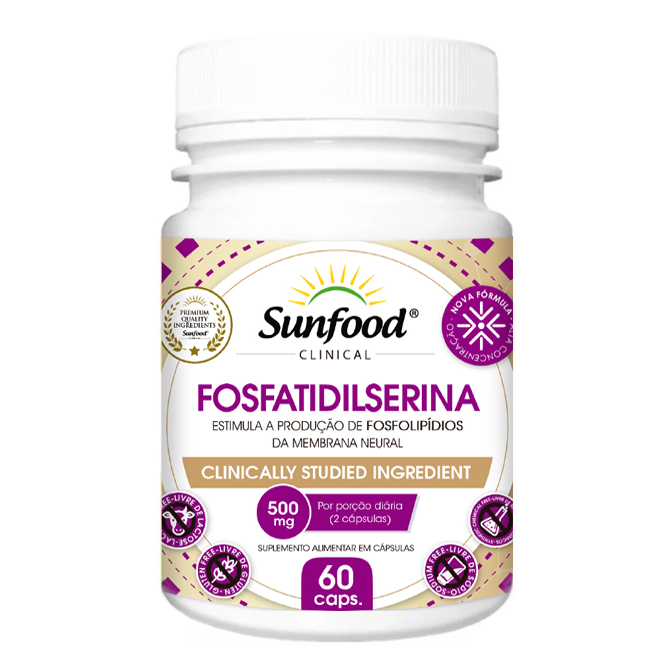 Fosfatidilserina 400mg 60 Cápsulas Sunfood Clinical | Shopee Brasil