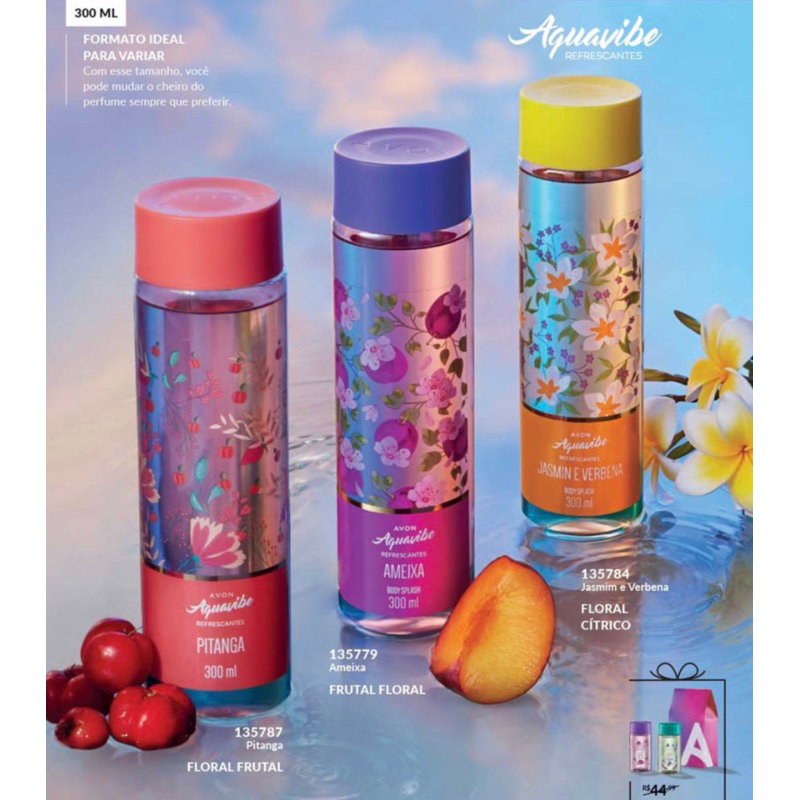 Body Splash Aquavibe Refrescantes Perfume Colonia 300ml (diversos) Avon ...