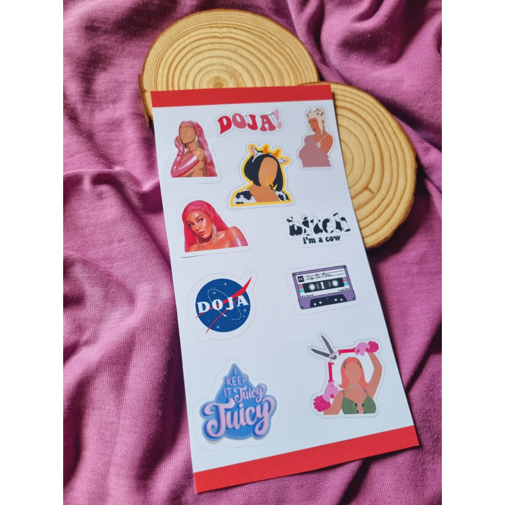 Cartela de Stickers Adesivos Doja Cat | Shopee Brasil