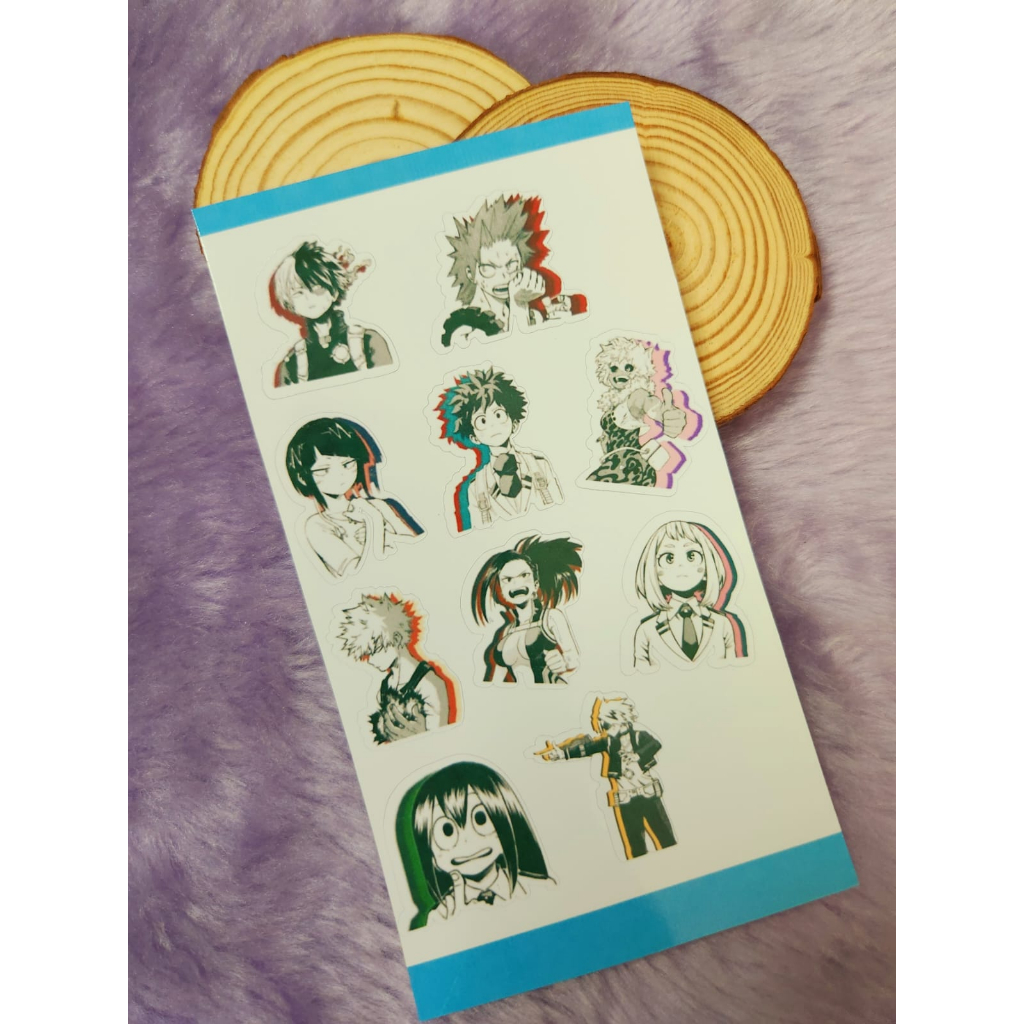 Cartela de Stickers Adesivos Boku no Hero Academia | Shopee Brasil
