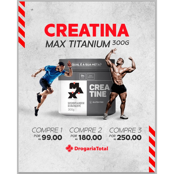 Creatina 300 g - Max Titanium MonoHidratada | Shopee Brasil