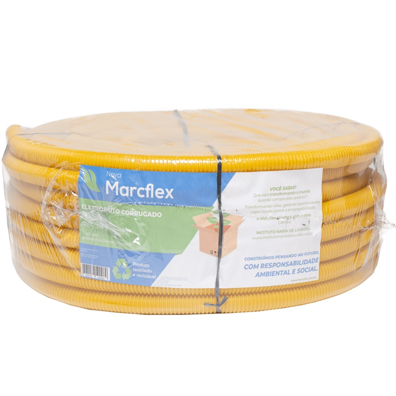 Conduíte Corrugado Reforçado - Eletroduto 3/4 com 50 metros, 25mm ...